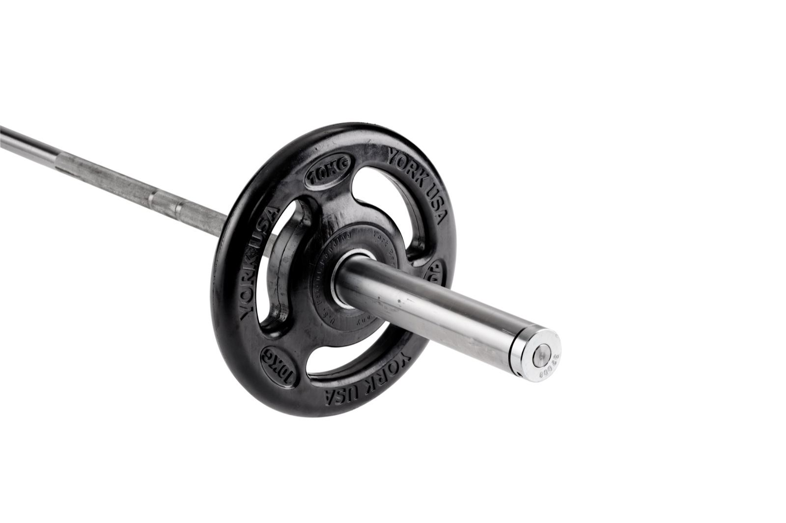 York 10kg Olympic Rubber 'ISO-Grip' Plates - Chandler Sports